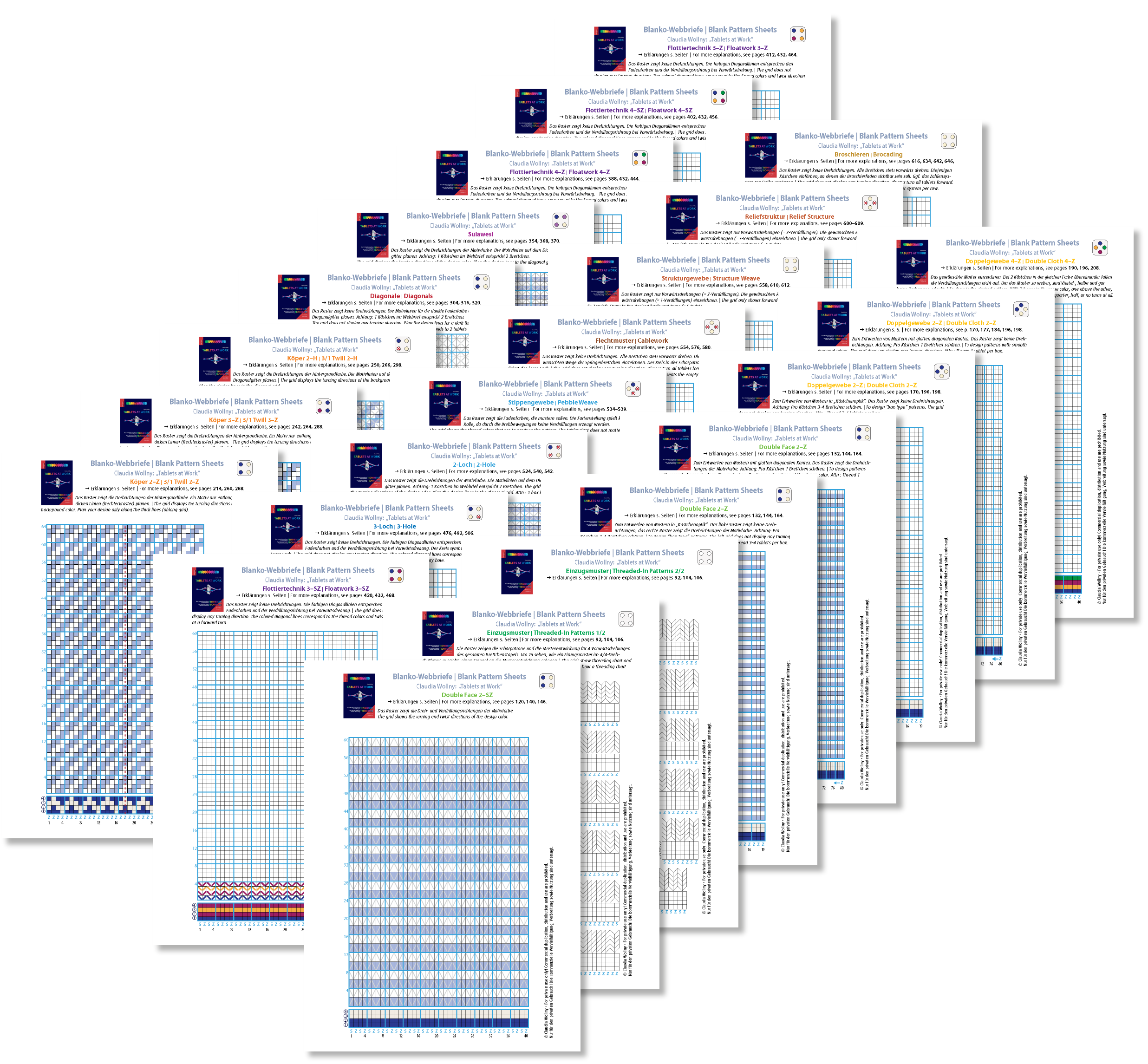 Claudia Wollny Edition DOWNLOAD Blank Pattern Sheets For Tablets At
