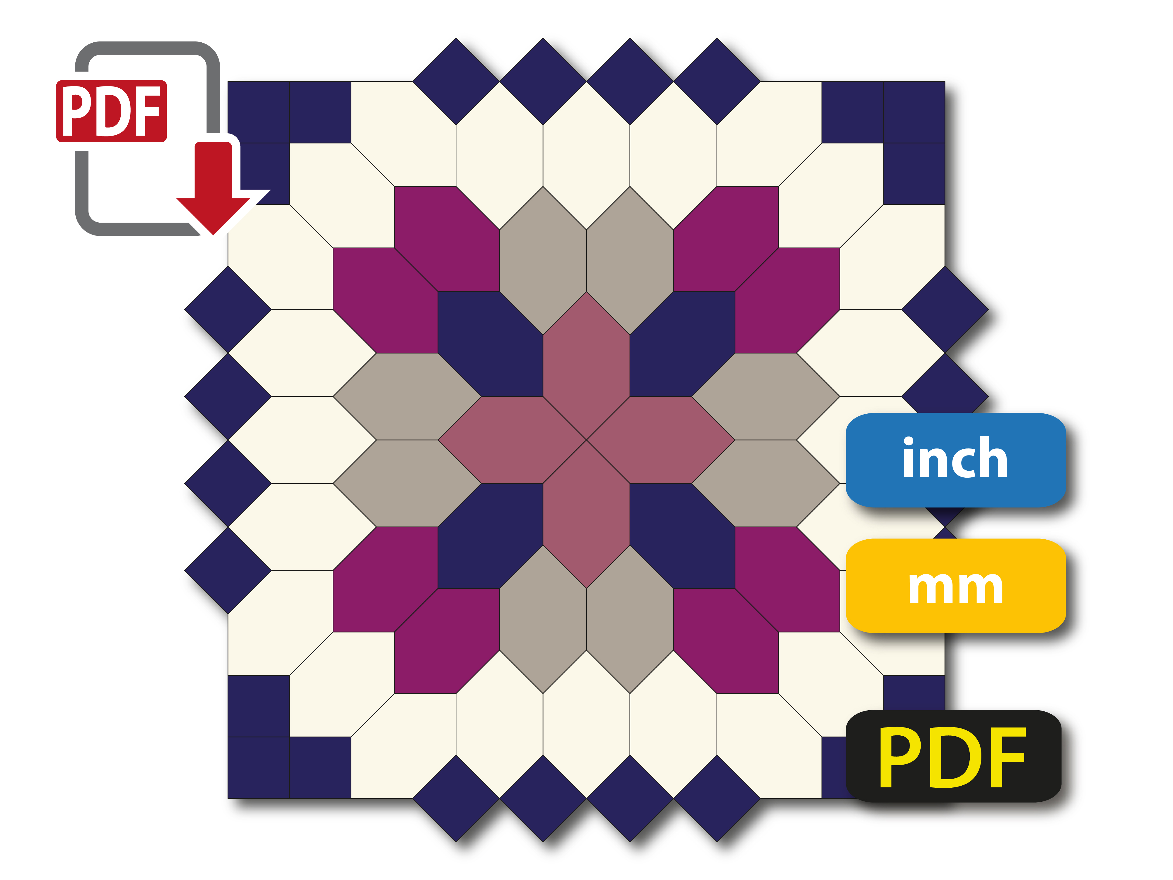 Claudia Wollny Edition - DOWNLOAD Template Set "Patchwork of the ...